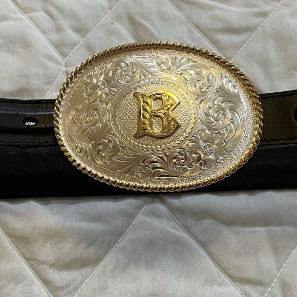 Accessories | Western Belt With B Initial On Buckle | Poshmark